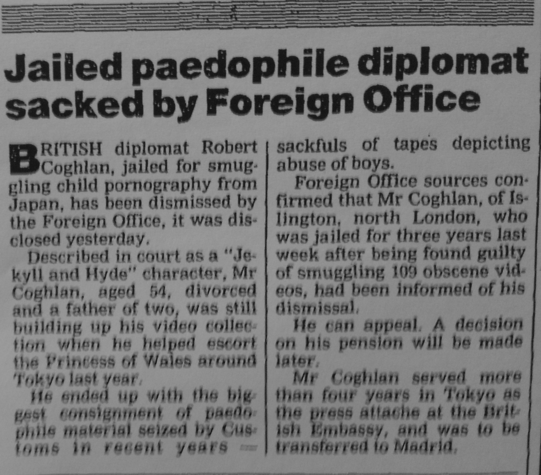 Robert Coghlan – Islington Survivors Network